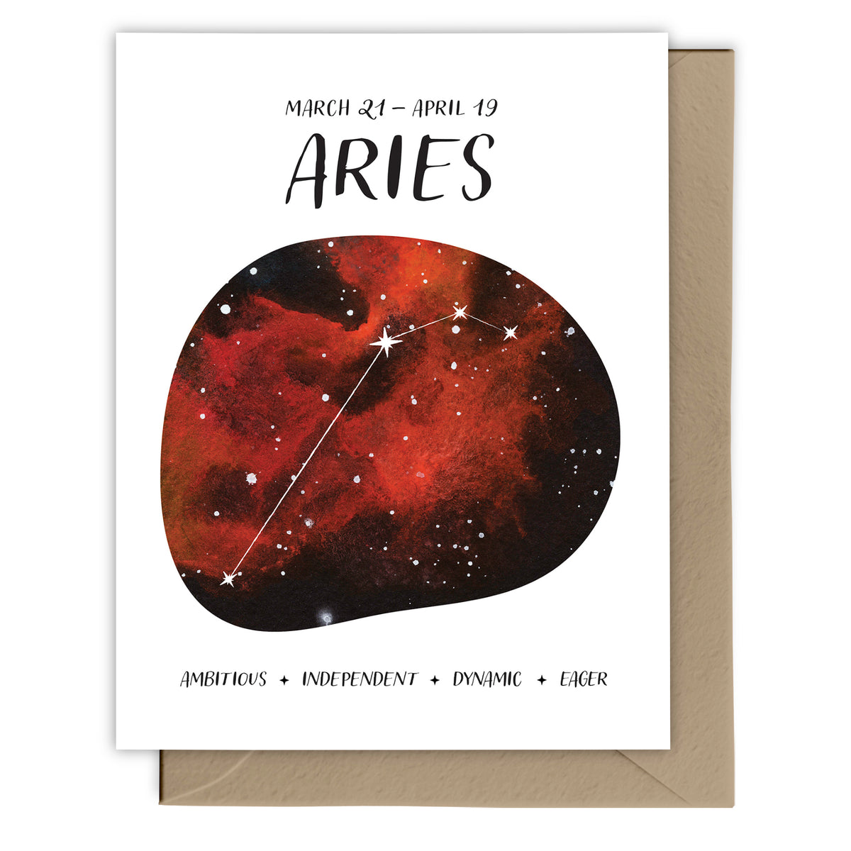 Aries, Zodiac Card – Lucky Bat Paper Co.