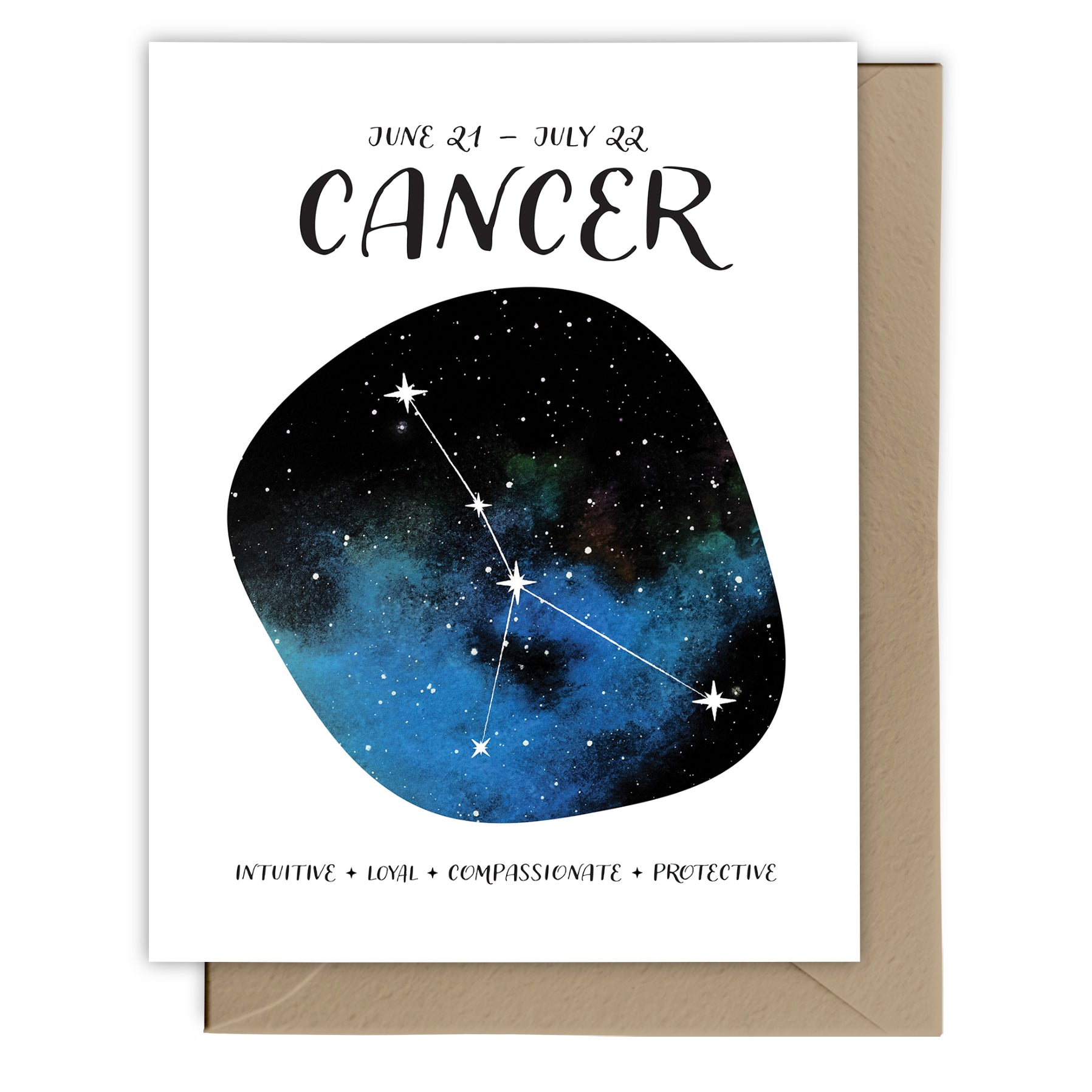 Cancer, Zodiac Card – Lucky Bat Paper Co.