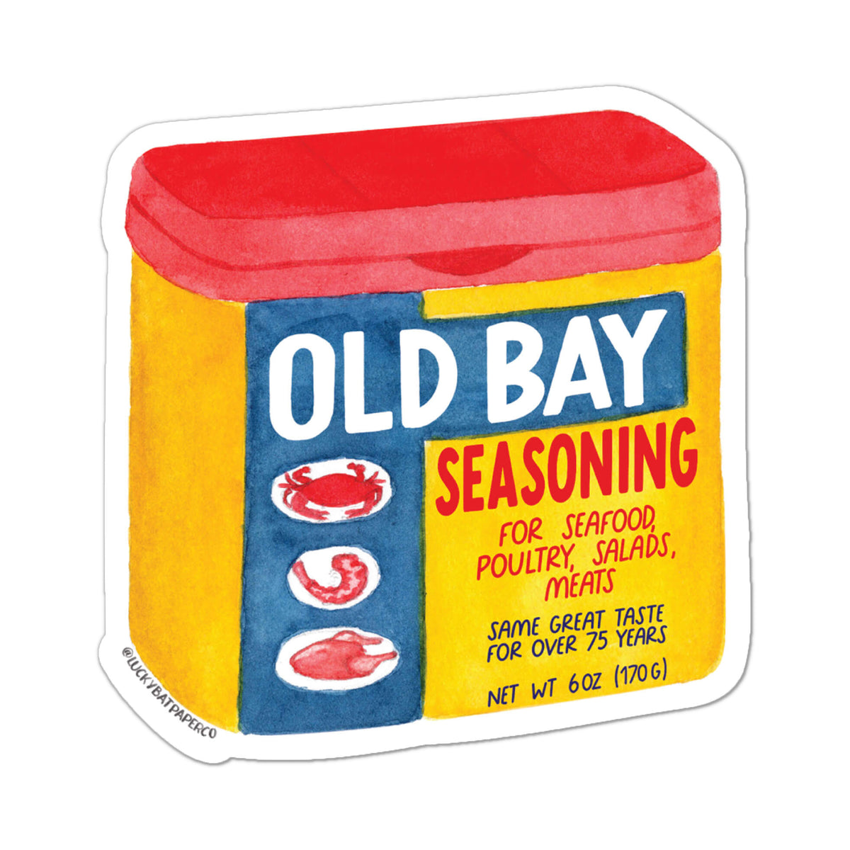 Old Bay Sticker – Lucky Bat Paper Co.