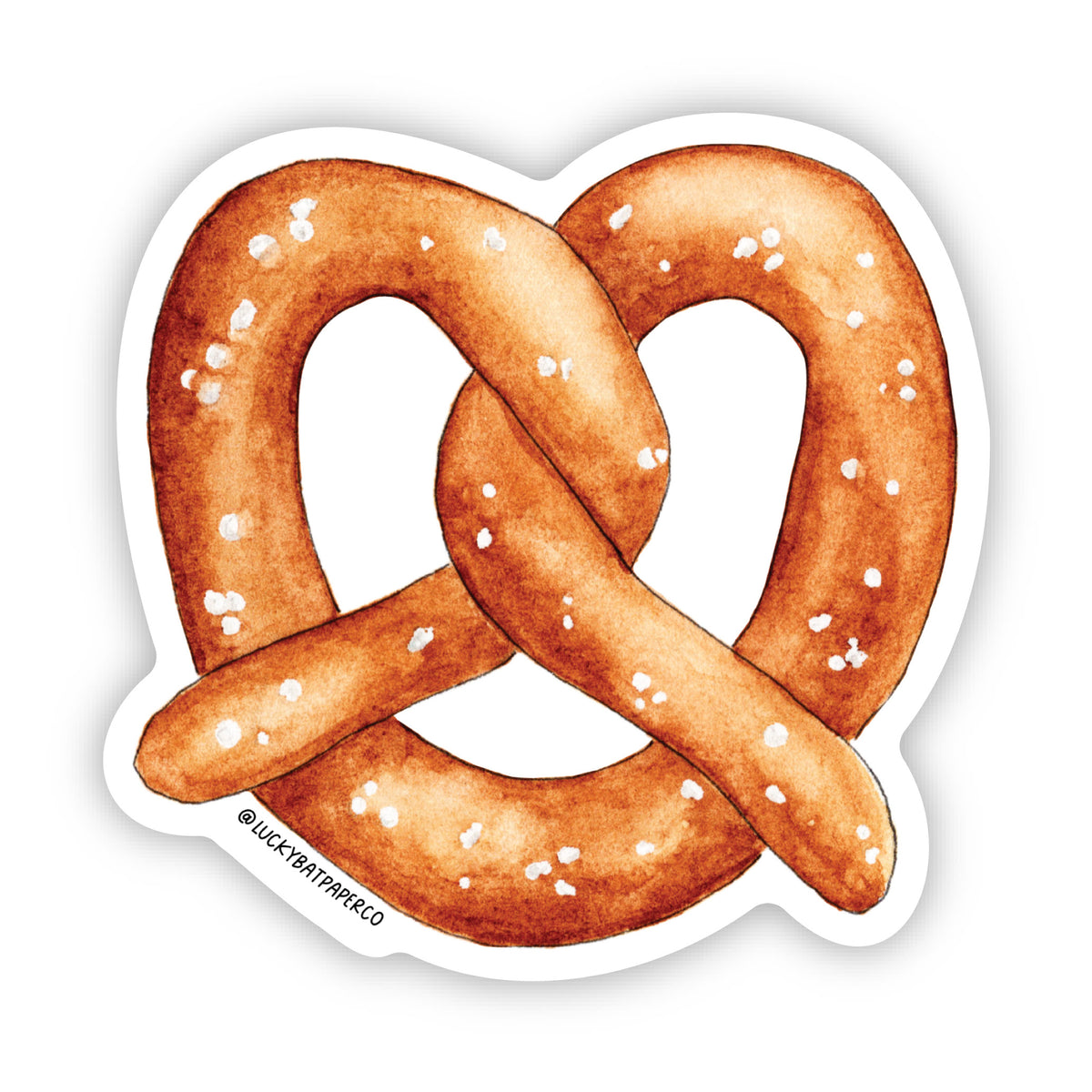 Pretzel Sticker – Lucky Bat Paper Co.